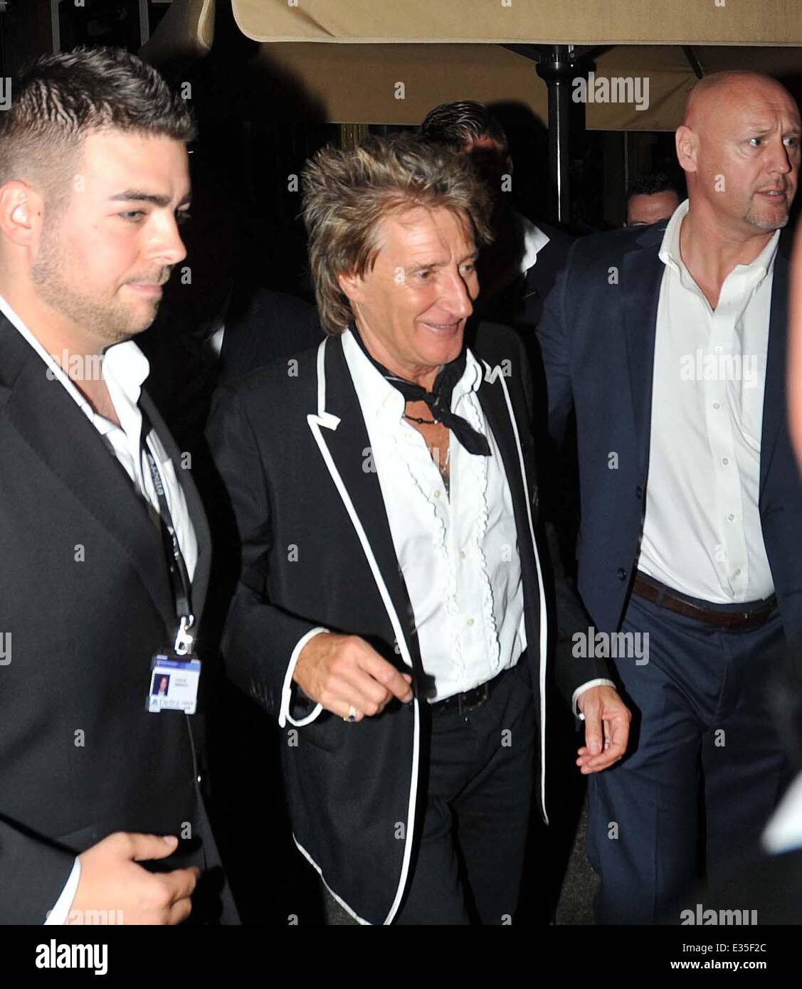 Celebrities leaving Bar No.37 on Dawson Street Featuring: Rod stewart ...