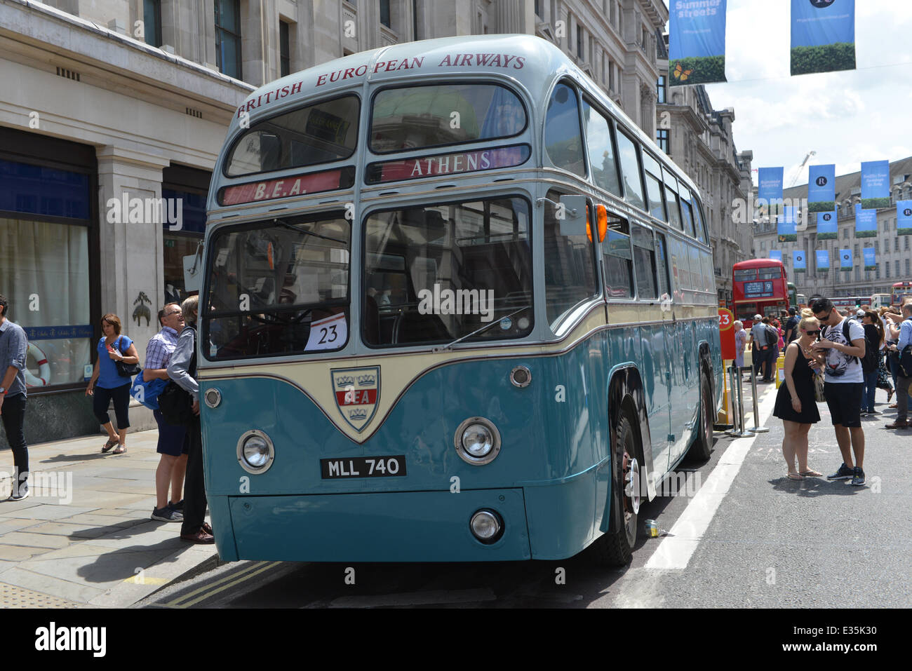 Regent Street, London, UK. 22nd June 2014. A BEA bus at the Bus ...