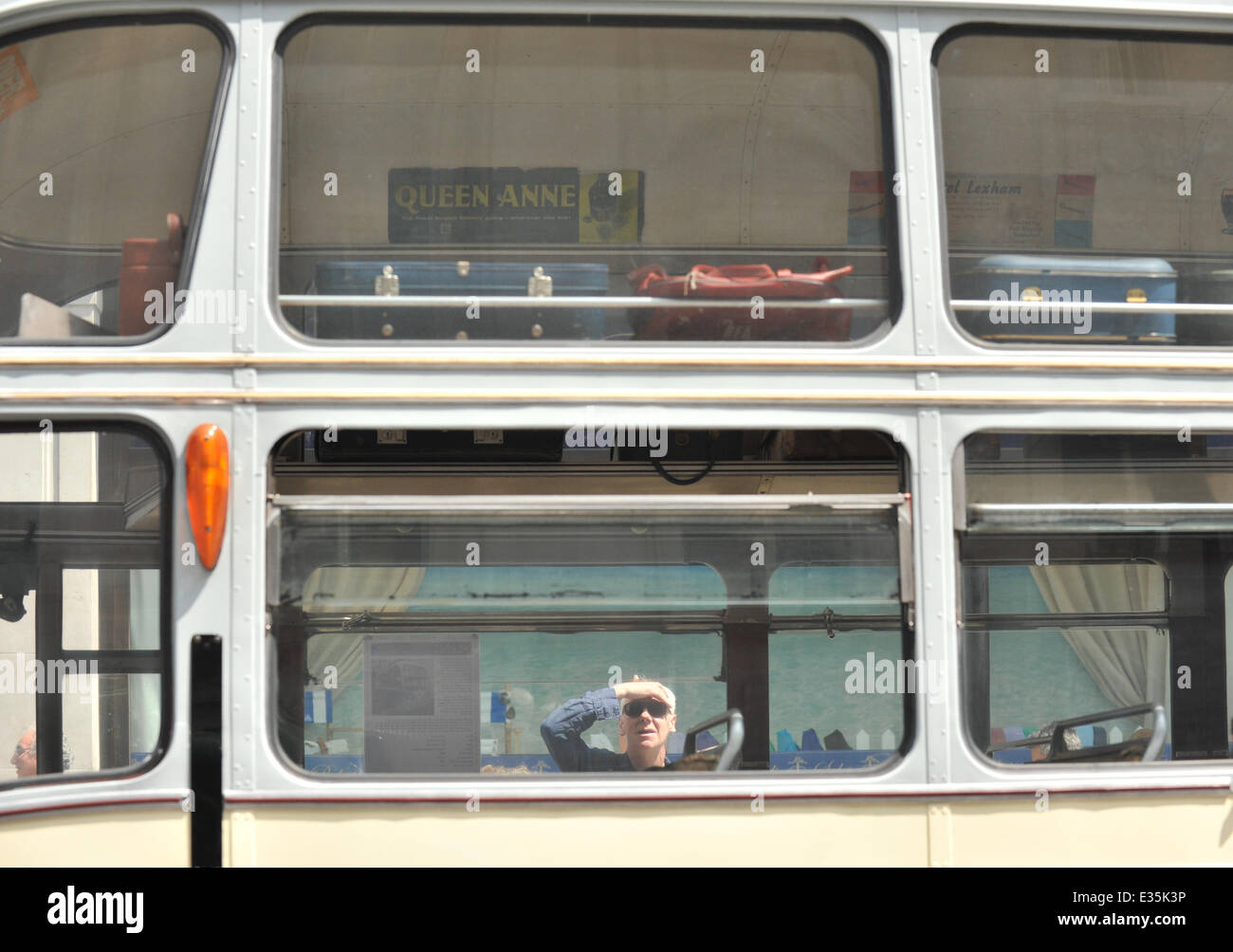 Regent Street, London, UK. 22nd June 2014. A man looks at the BEA bus ...