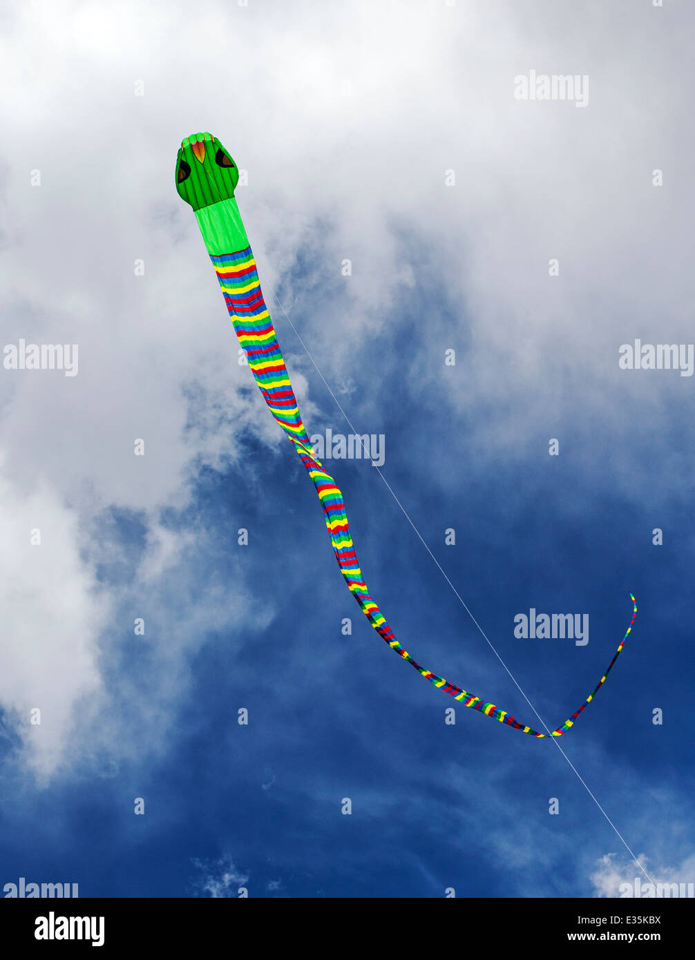 Serpent snake shaped kite against a Colorado sky Stock Photo - Alamy