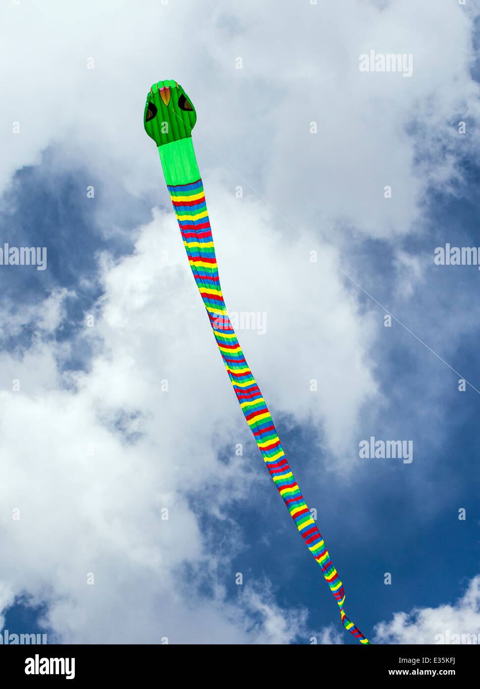 Serpent snake shaped kite against a Colorado sky Stock Photo - Alamy