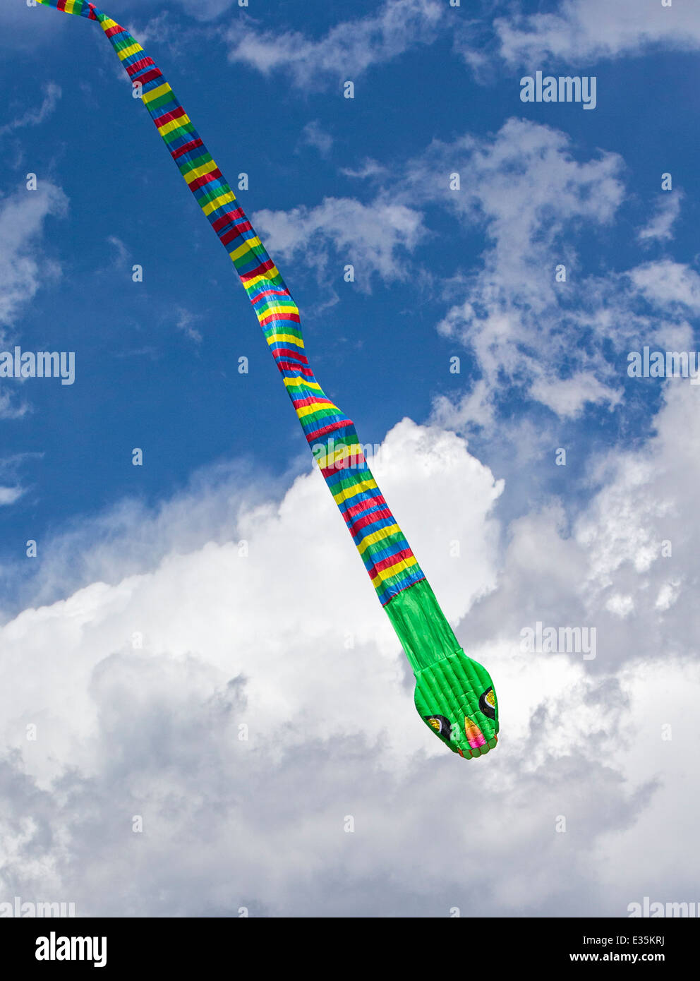 Serpent snake shaped kite against a Colorado sky Stock Photo - Alamy