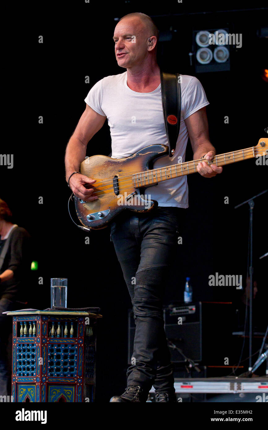 Sting performing live on stage at Liseberg Amusement Park Featuring ...