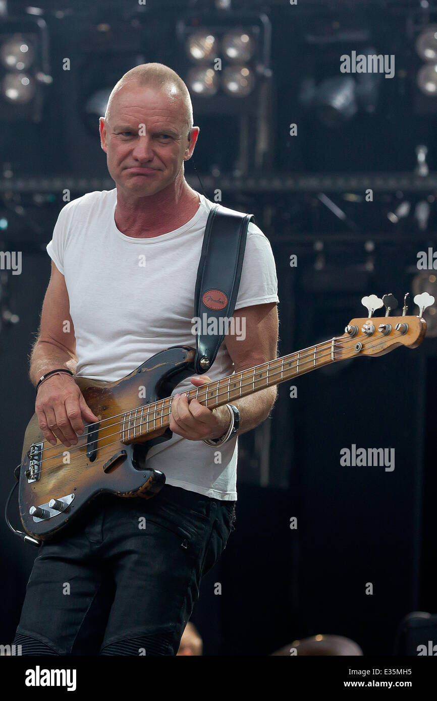Sting performing live on stage at Liseberg Amusement Park Featuring ...