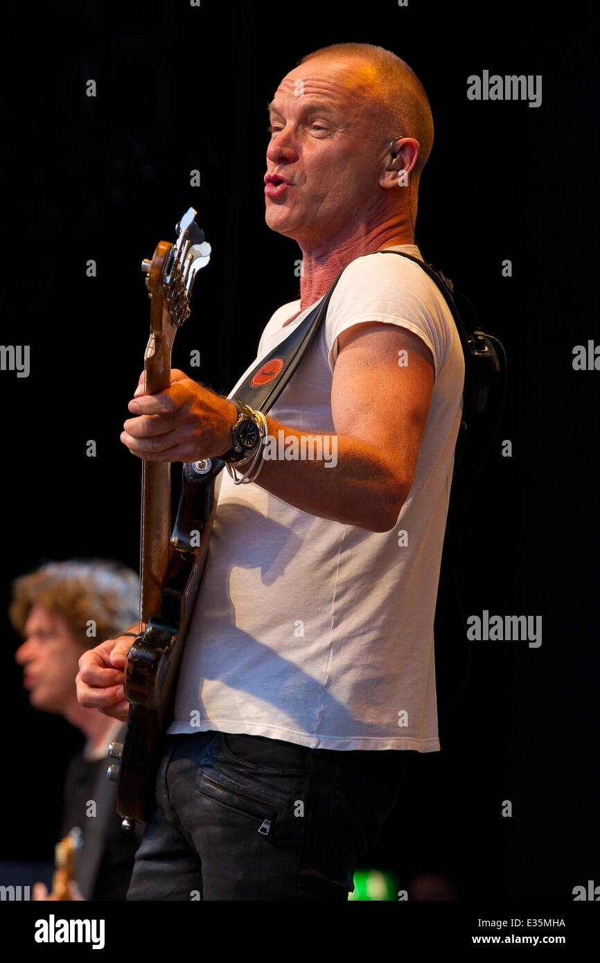 Sting performing live on stage at Liseberg Amusement Park Featuring ...