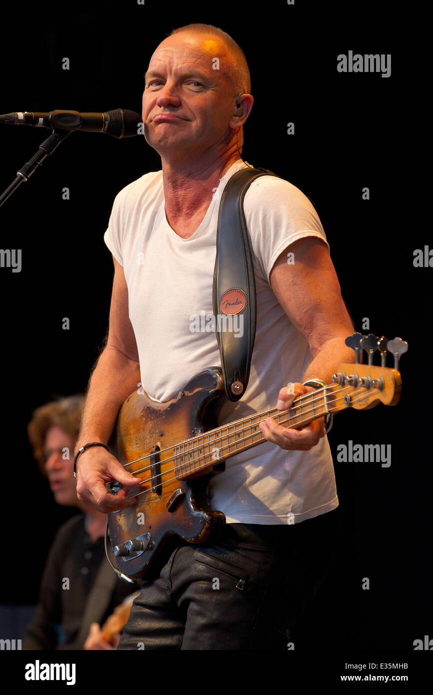 Sting performing live on stage at Liseberg Amusement Park Featuring ...