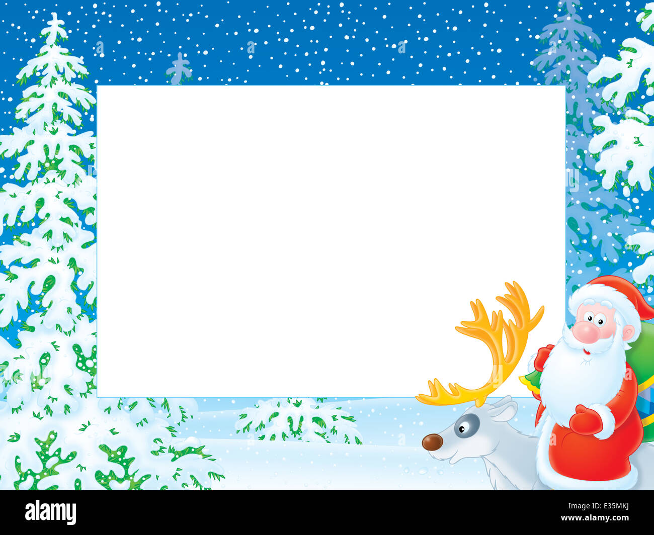 Cartoon christmas border hi-res stock photography and images - Alamy