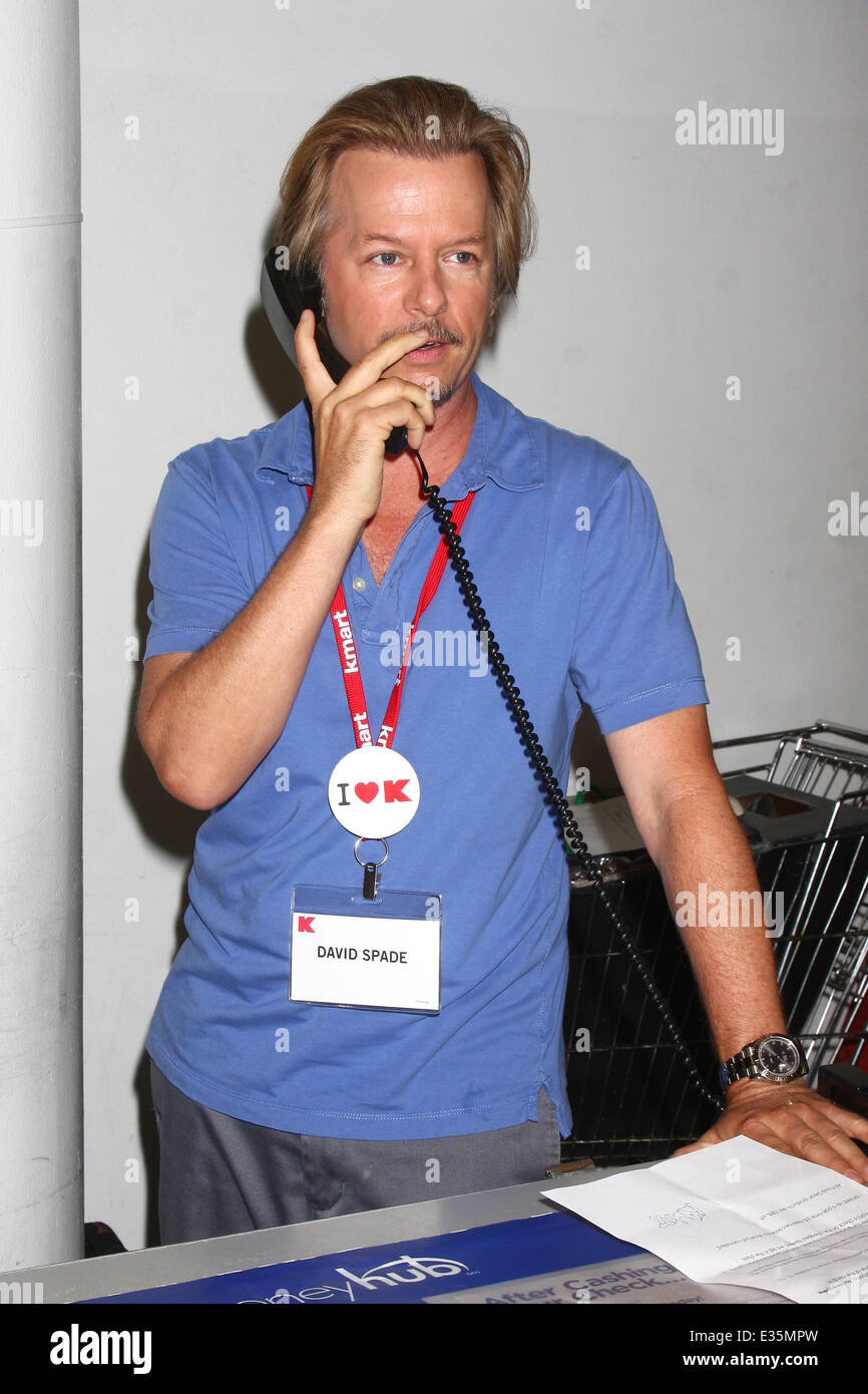David Spade works as a Kmart clerk for charity to promote 'Grown Ups 2 ...