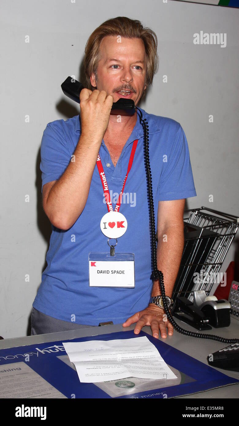 David Spade works as a Kmart clerk for charity to promote 'Grown Ups 2 ...