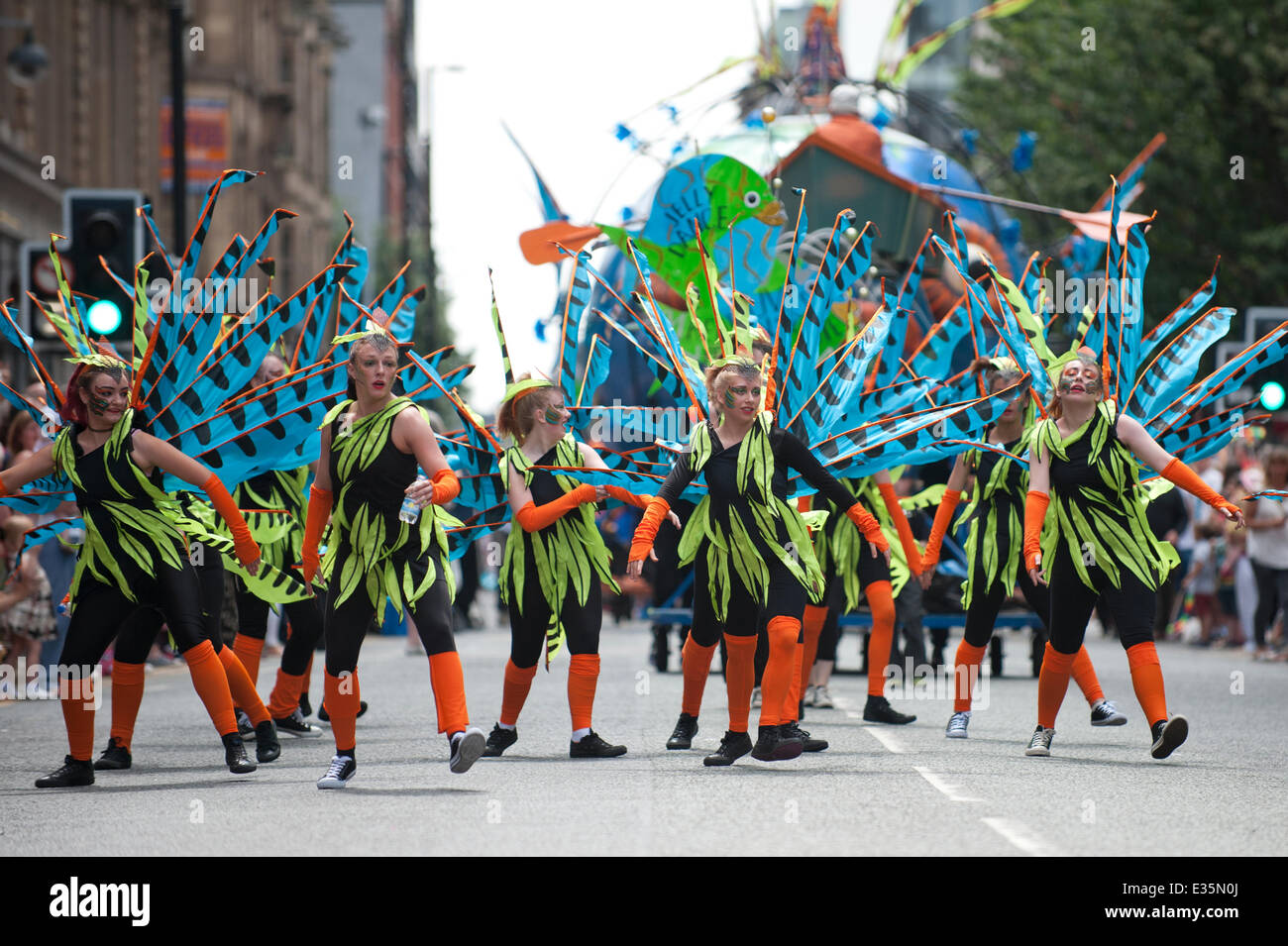 Manchester, UK. 22nd June 2014. Thousands of spectators enjoy the ...