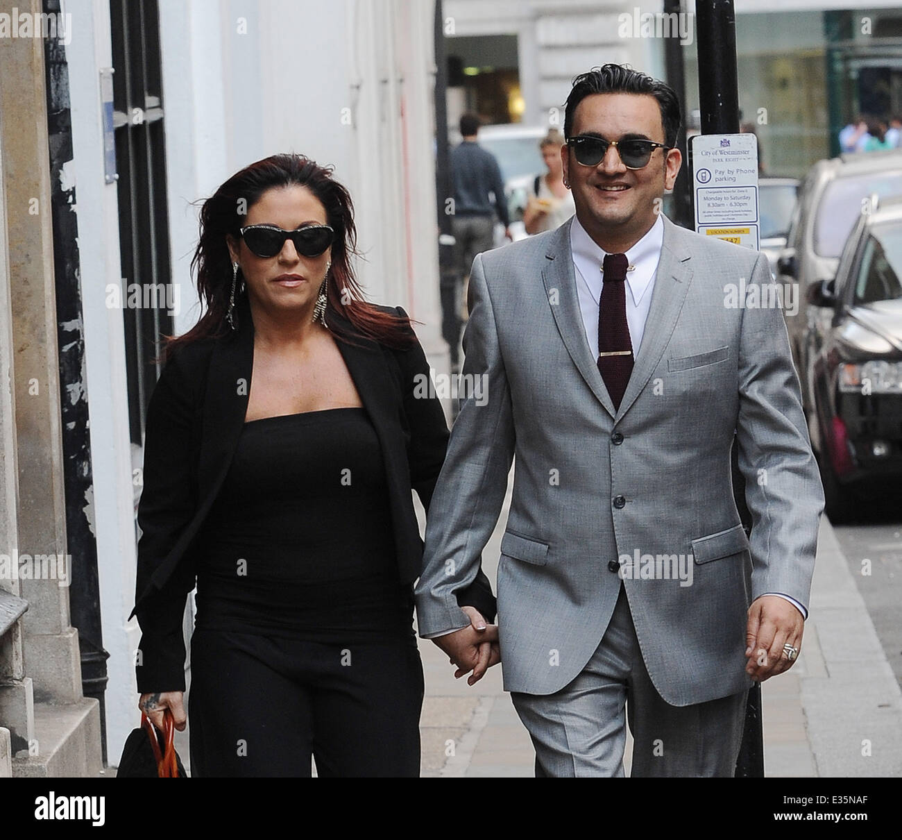 Jessie Wallace and boyfriend Tim Arnold arrive together for Tim Arnold ...