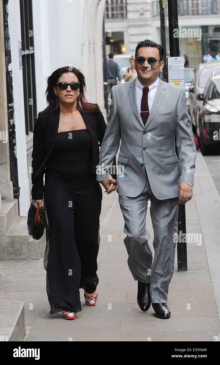 Jessie Wallace and boyfriend Tim Arnold arrive together for Tim Arnold ...