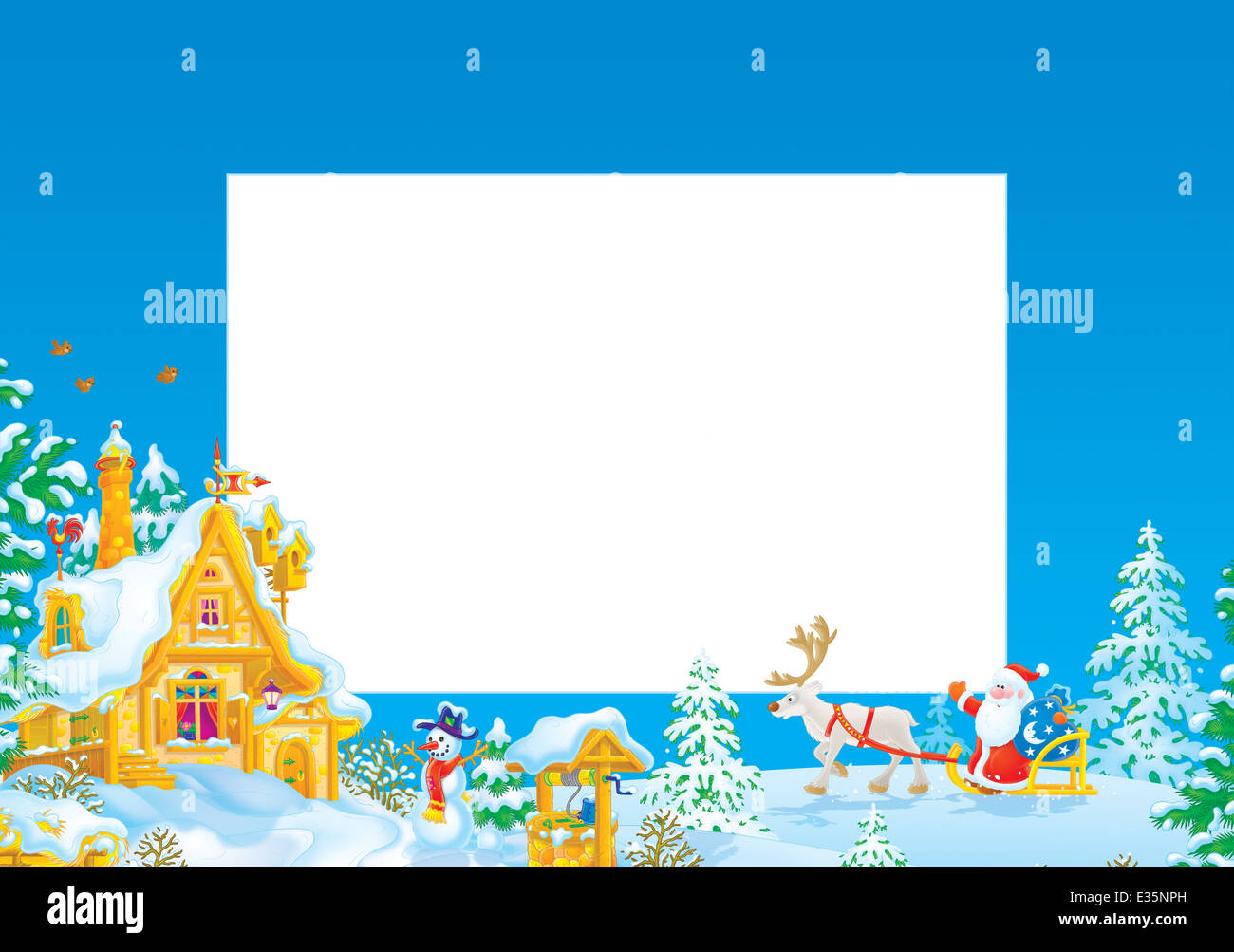 Cartoon christmas border hi-res stock photography and images - Alamy