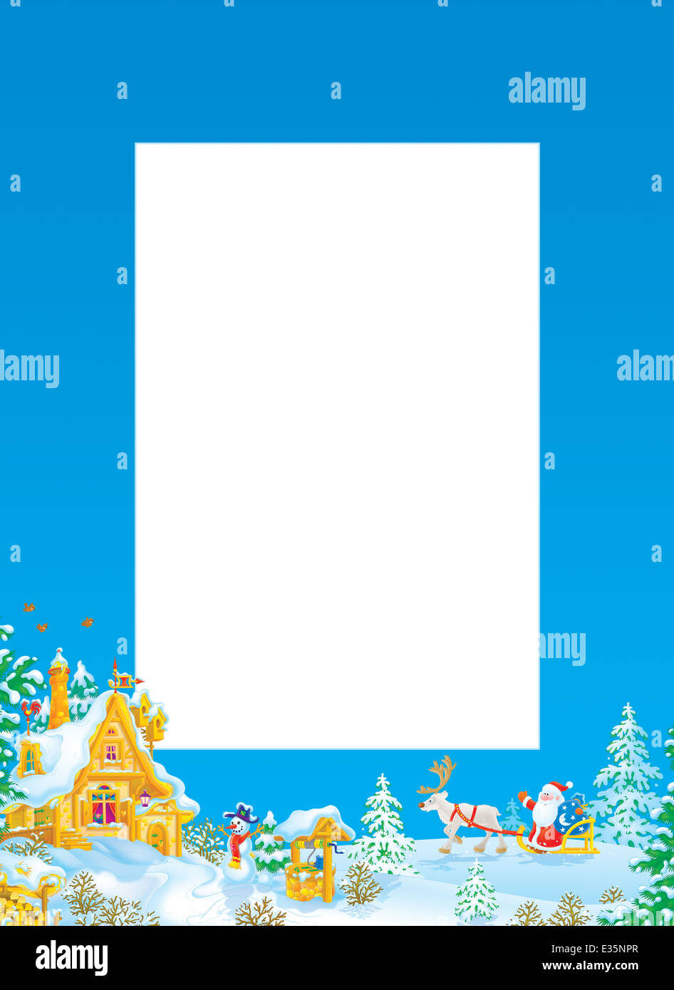 Cartoon christmas border hi-res stock photography and images - Alamy