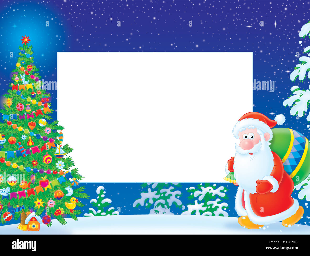 Cartoon christmas border hi-res stock photography and images - Alamy
