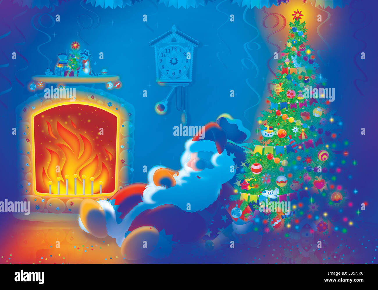 Drunk father christmas cartoon hi-res stock photography and images - Alamy