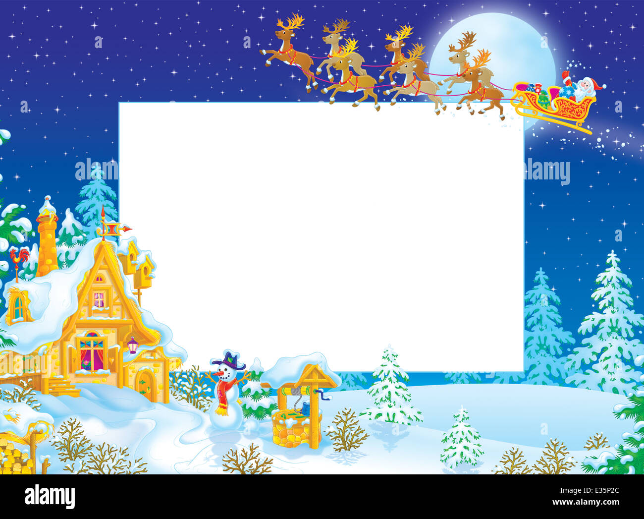 Cartoon christmas border hi-res stock photography and images - Alamy