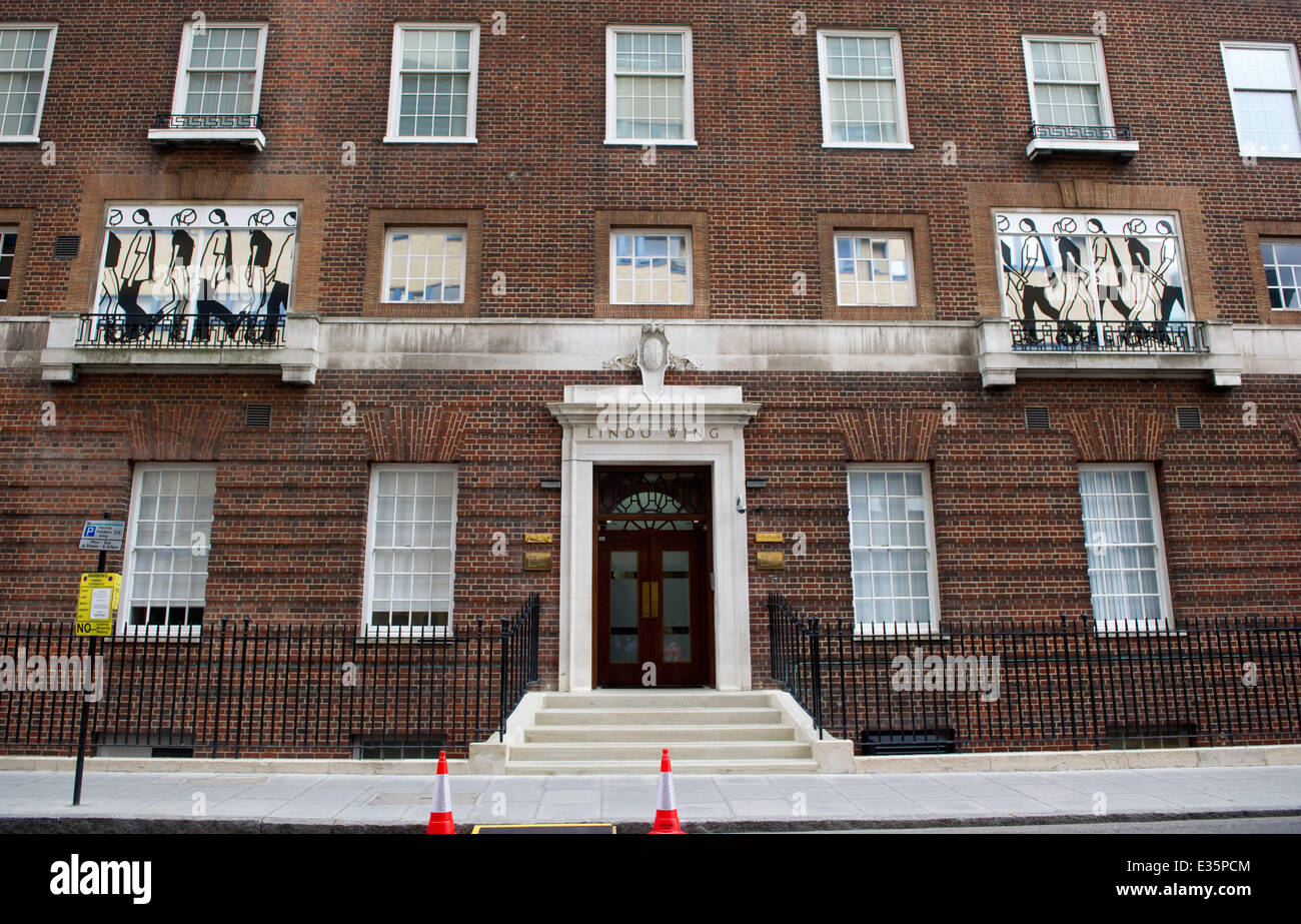 General view of The Lindo Wing of St Mary's Hospital as members of the ...
