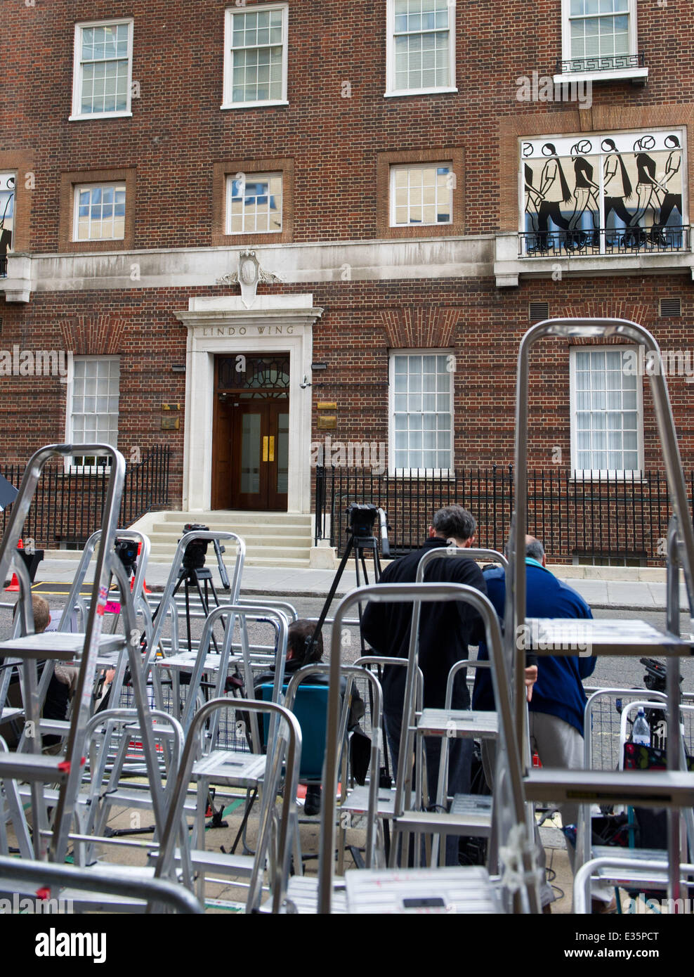 General view of The Lindo Wing of St Mary's Hospital as members of the ...