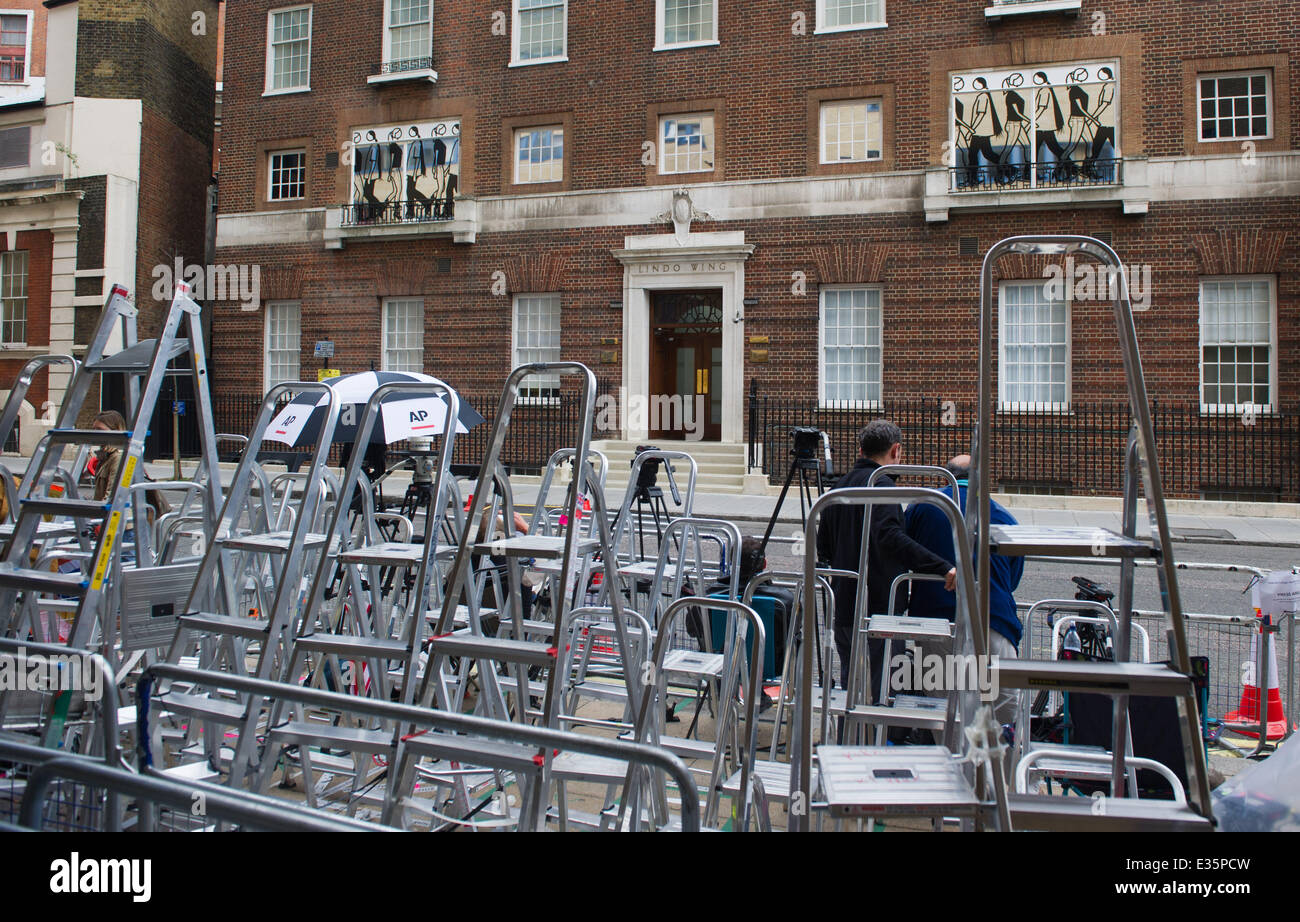 General view of The Lindo Wing of St Mary's Hospital as members of the ...