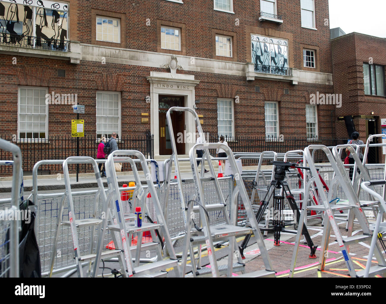 General view of The Lindo Wing of St Mary's Hospital as members of the ...