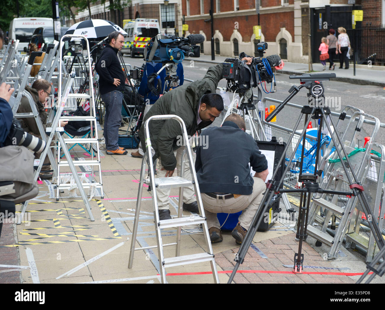 General view of The Lindo Wing of St Mary's Hospital as members of the ...