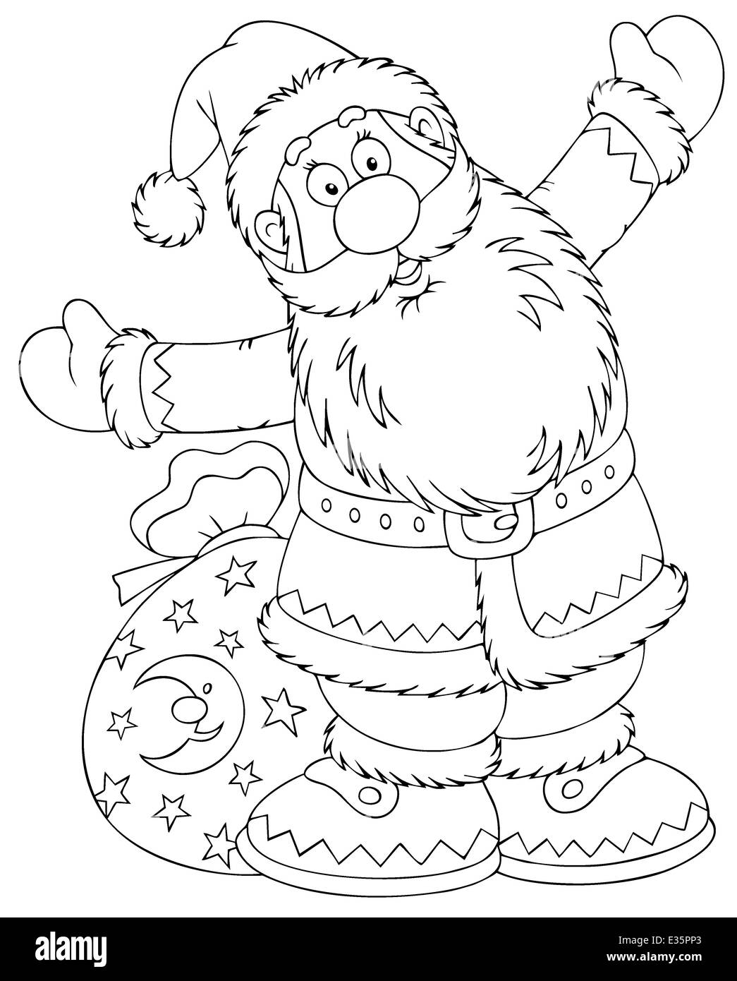 Santa merry Black and White Stock Photos & Images - Alamy