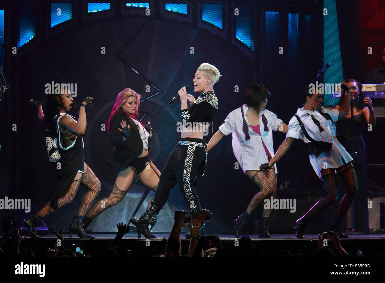 Pink performing in concert her 'Truth About Love' tour at the Adelaide ...