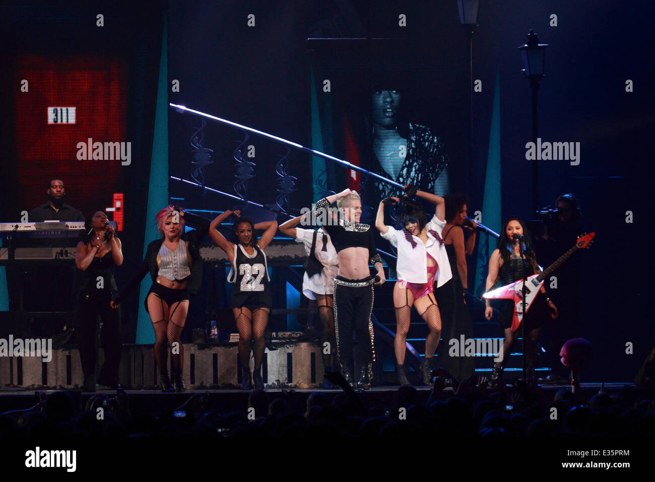 Pink performing in concert her 'Truth About Love' tour at the Adelaide ...