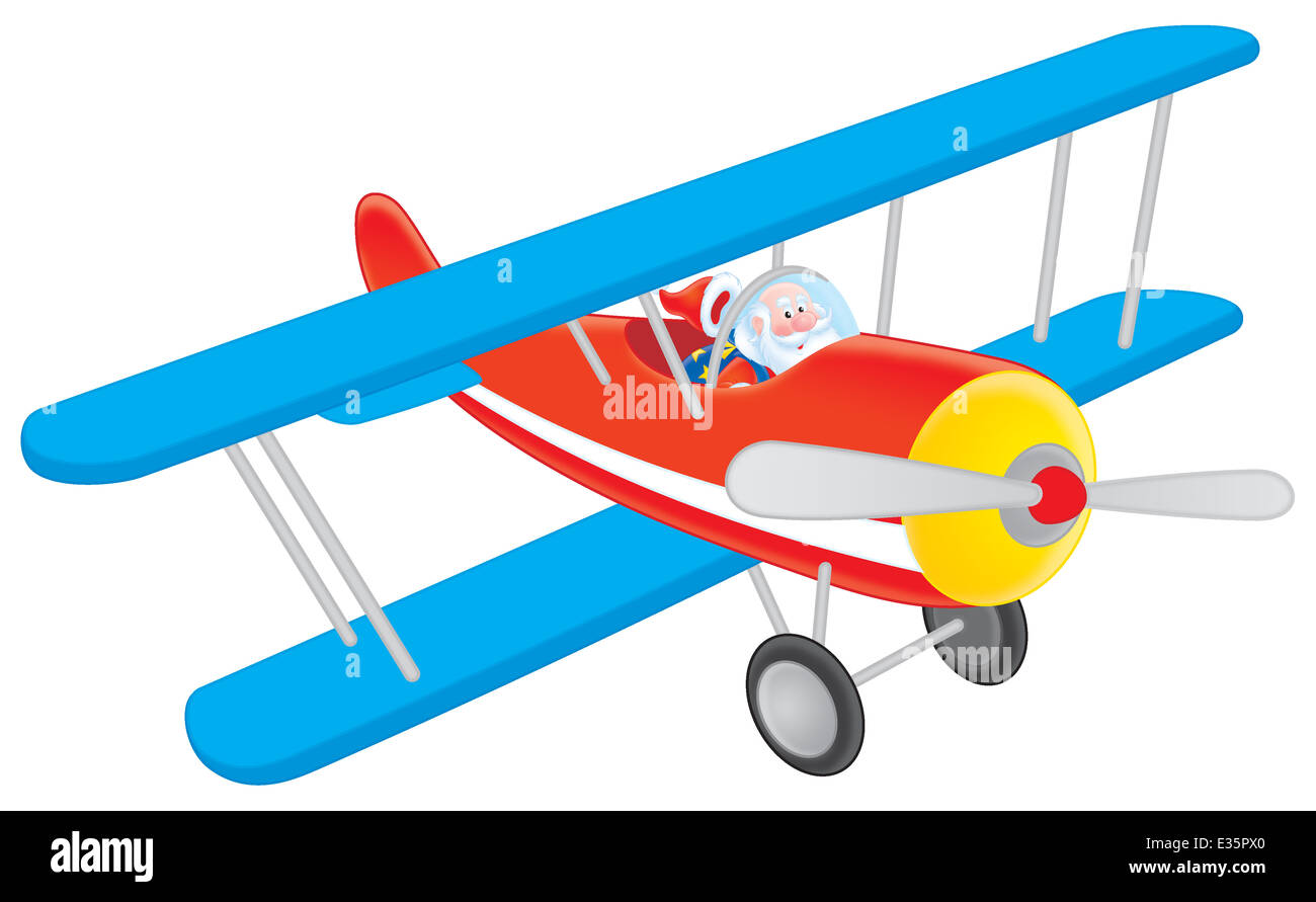Santa flying Cut Out Stock Images & Pictures - Alamy