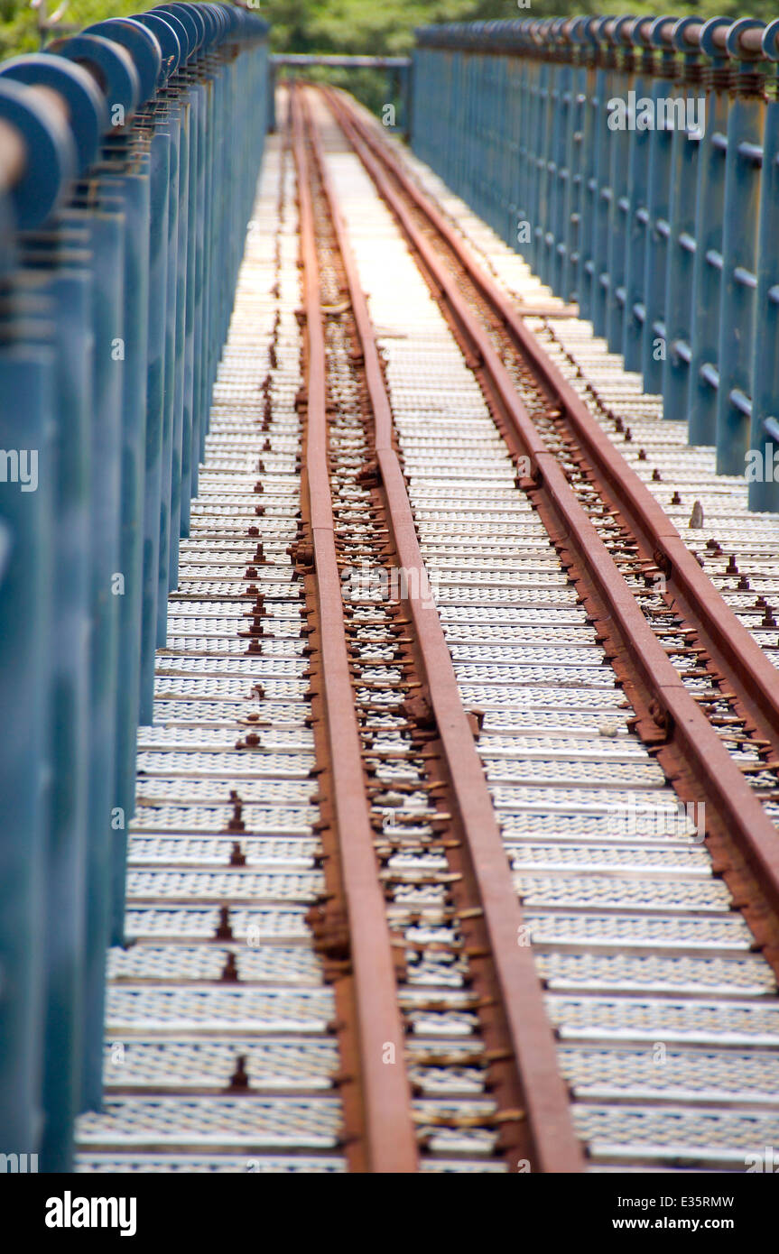 The close view of railway track in Taiwan Stock Photo - Alamy
