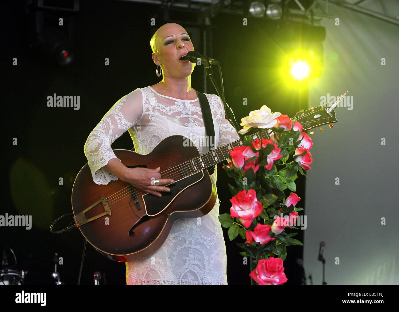 Nell Bryden performing on the Songbird Stage on Day One of the Cornbury ...