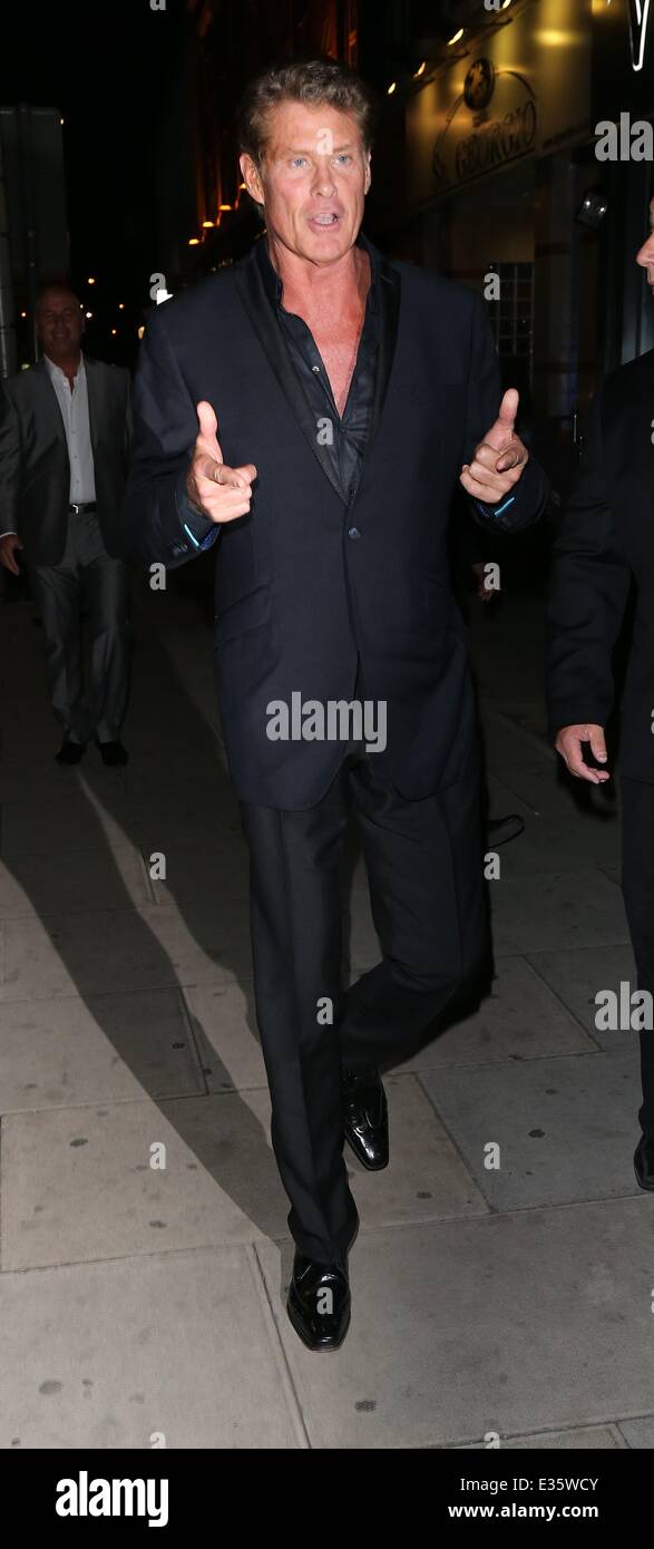 David Hasselhoff makes a personal appearance at Visage Bar, an 80's ...