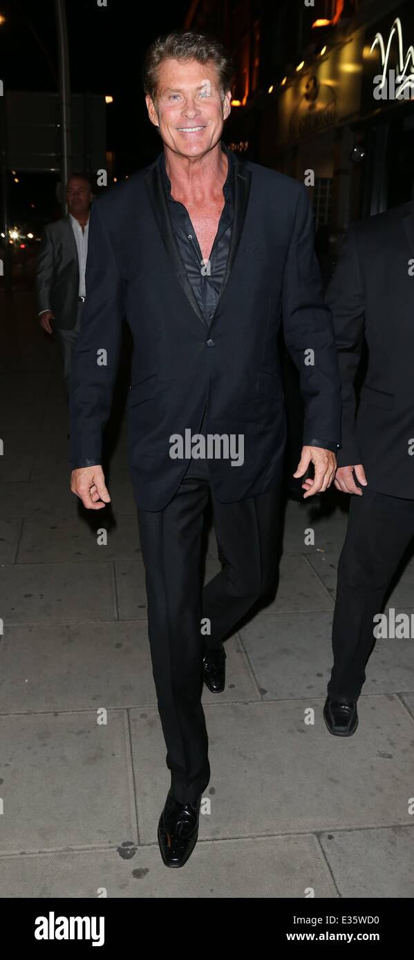 David Hasselhoff makes a personal appearance at Visage Bar, an 80's ...