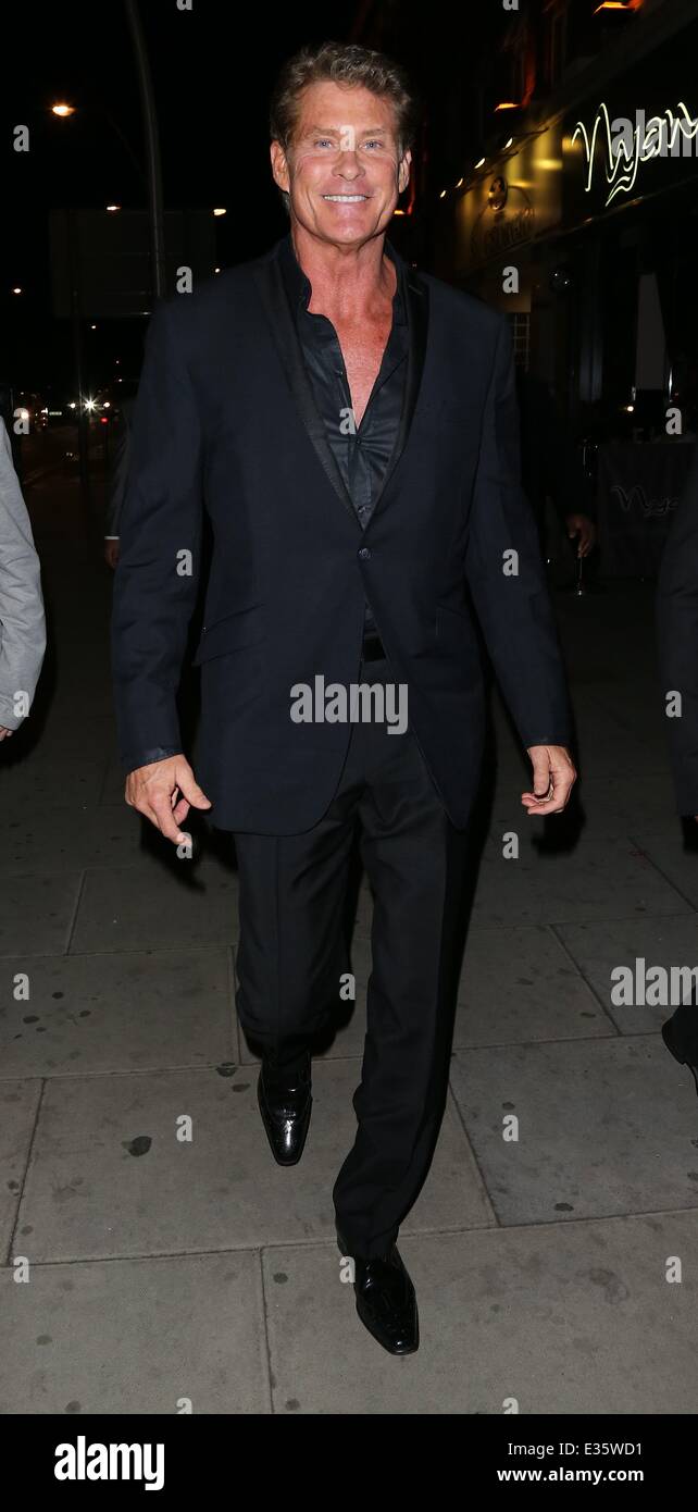 David Hasselhoff makes a personal appearance at Visage Bar, an 80's ...