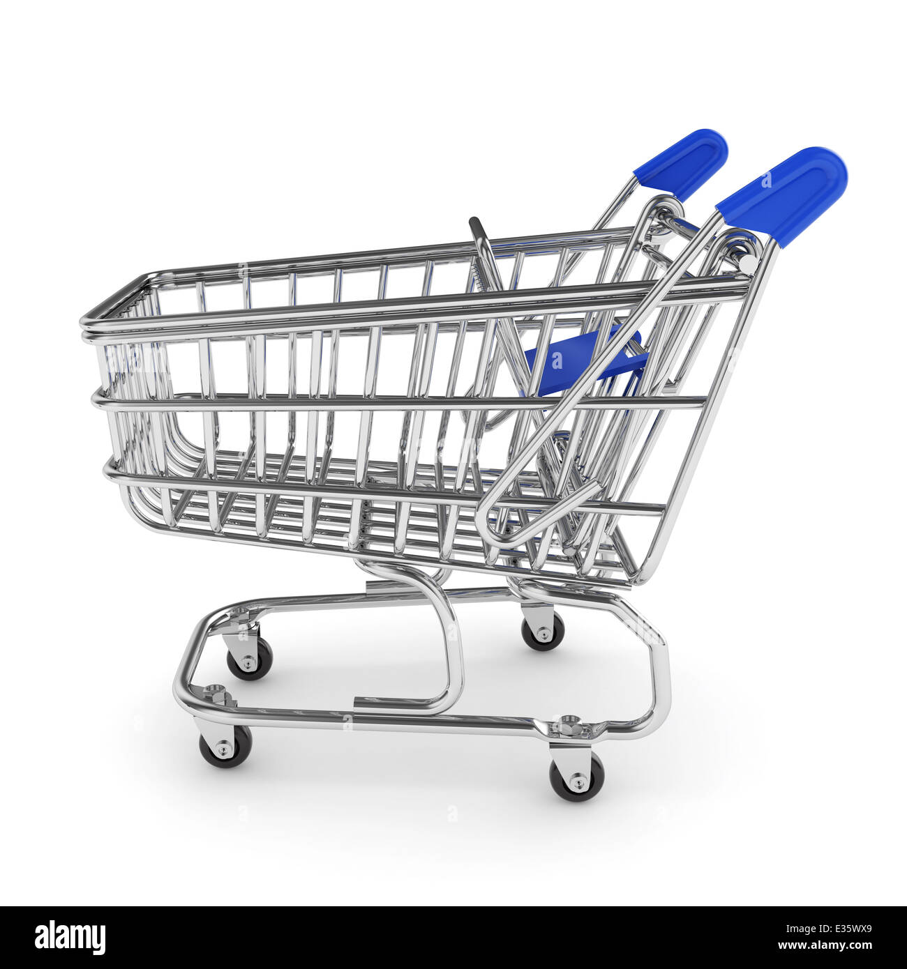 3d render of shopping cart isolated on white background Stock Photo - Alamy