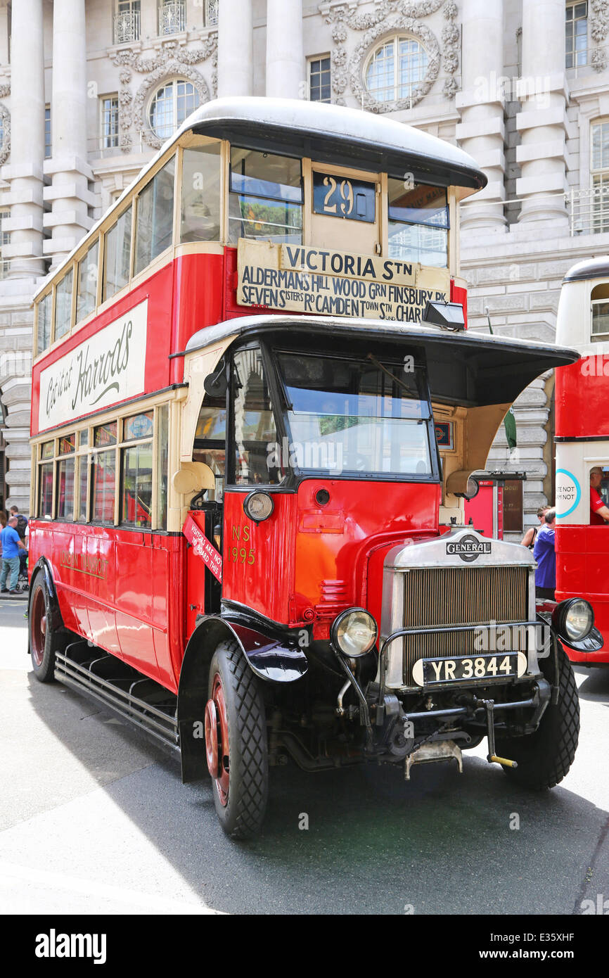 London, UK. 22nd June 2014. AEC NS-type NS1995 Bus in service 1926-1937 ...