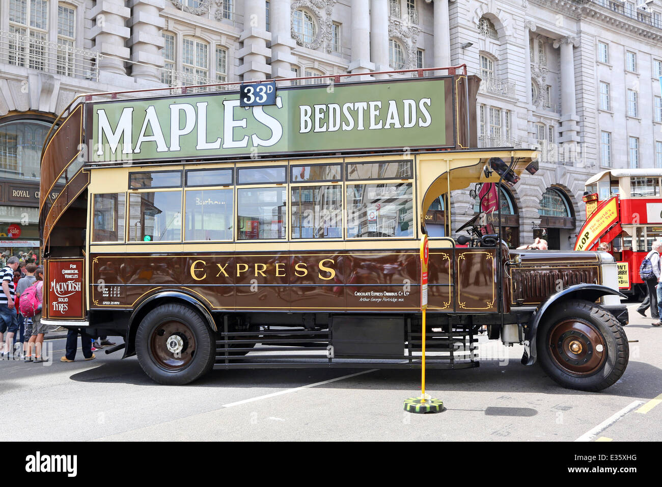 London, UK. 22nd June 2014. Leyland LB5 Chocolate Express Bus in ...