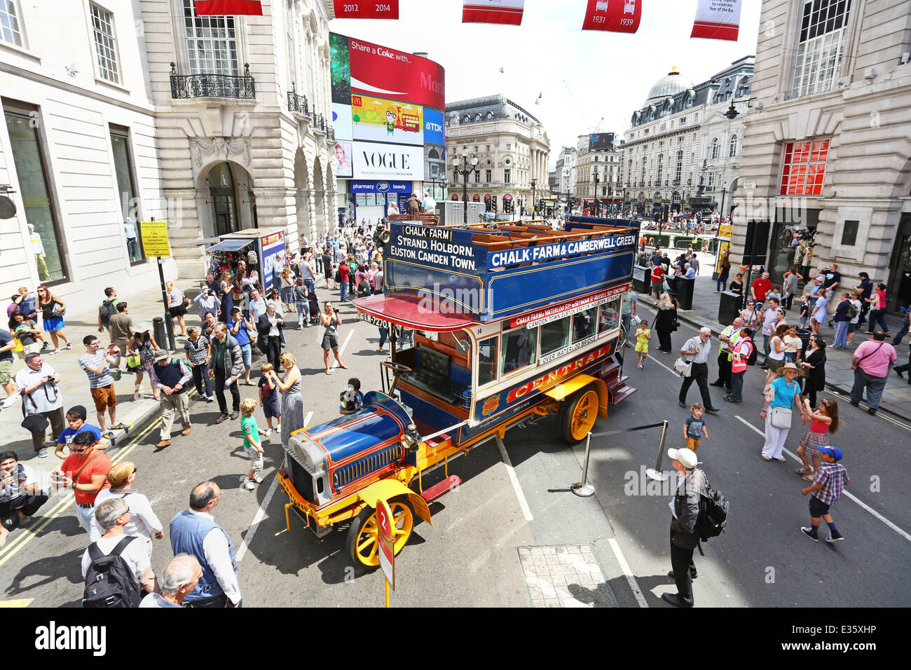 London, UK. 22nd June 2014. Leyland X2 Motor Bus in service 1829-1914 ...