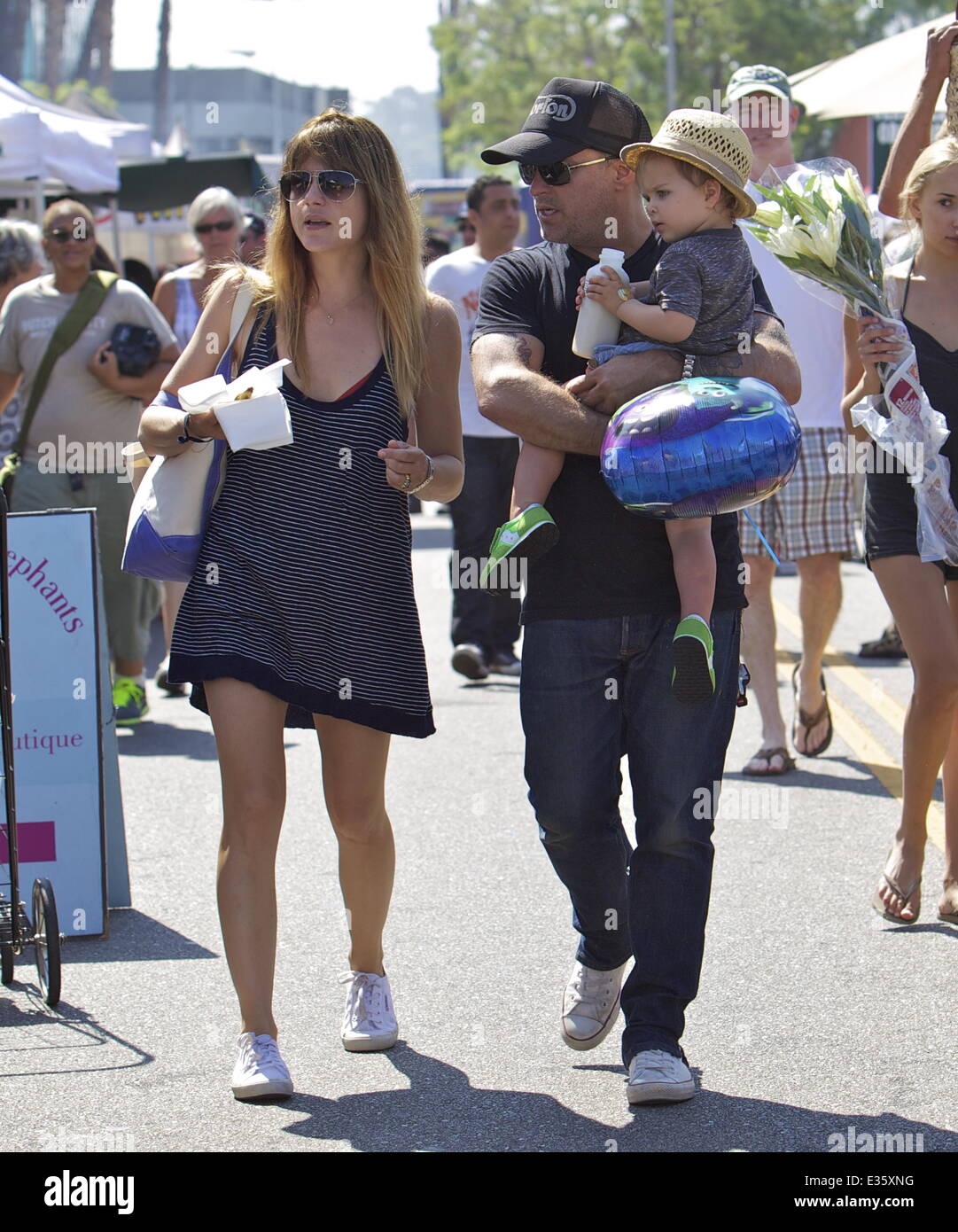 Selma Blair spends the day at a farmers market with her family ...