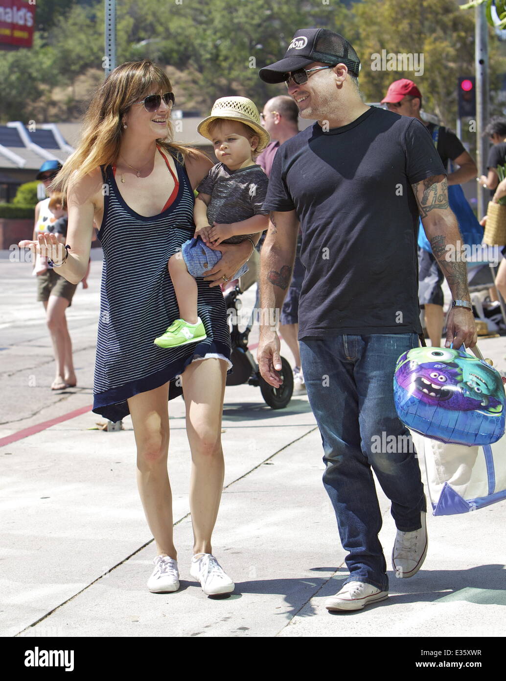 Selma Blair spends the day at a farmers market with her family ...