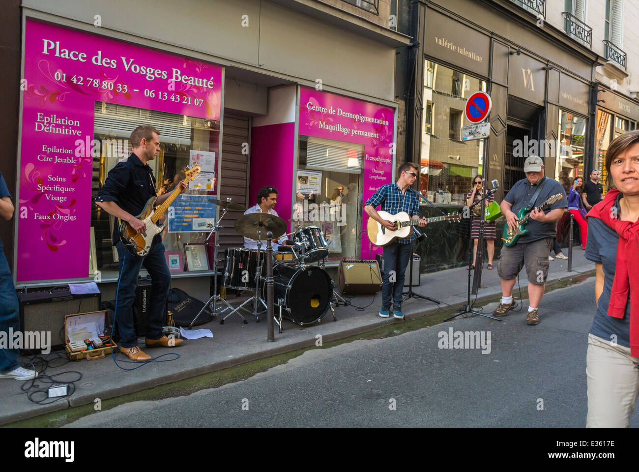 Paris, France, Rock Band Playing at Annual National Music Festival ...