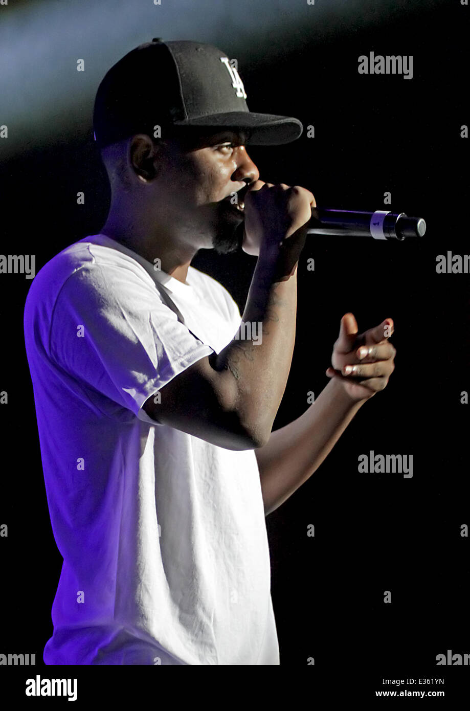 American Rapper Kendrick Lamar performing in concert at Manchester O2 ...