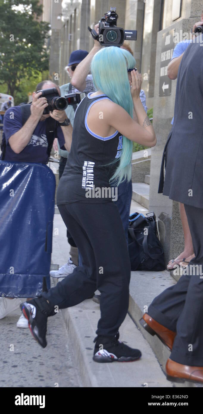 Amanda Bynes is seen arriving and later departing a Manhattan ...