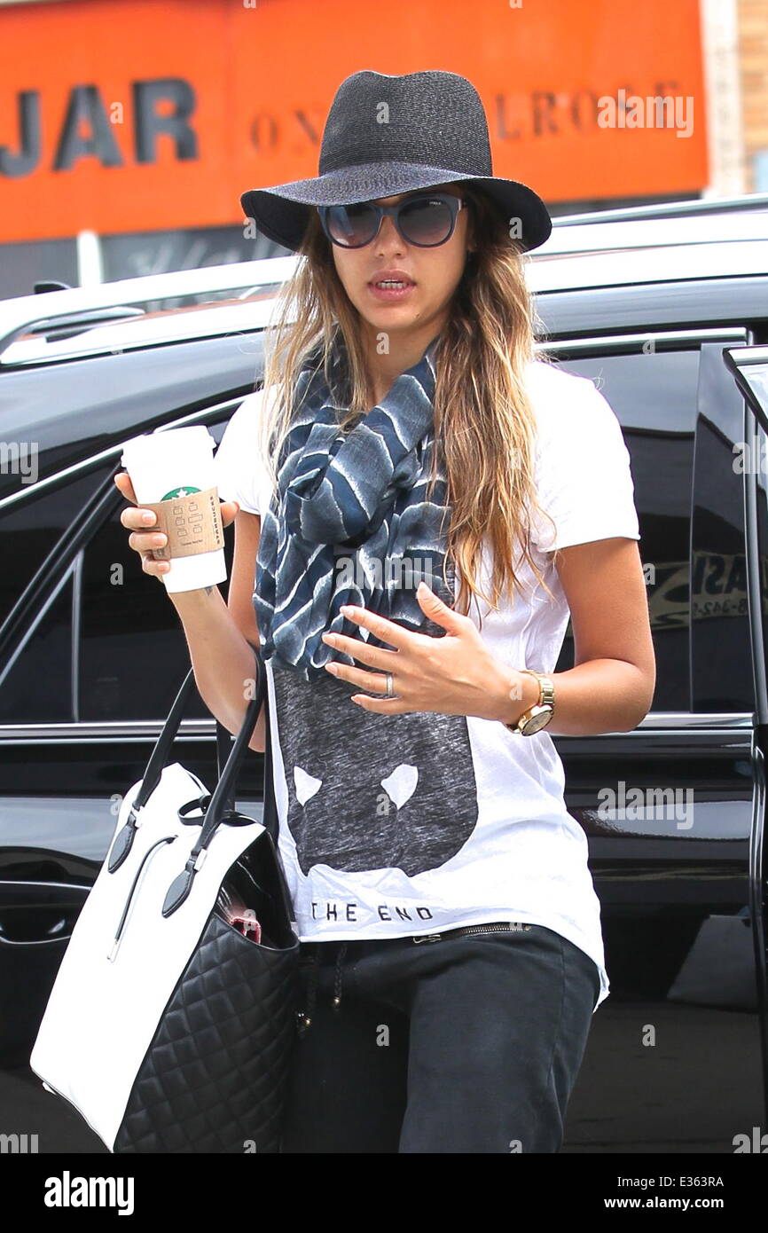 Jessica Alba out and about running errands in West Hollywood Featuring ...