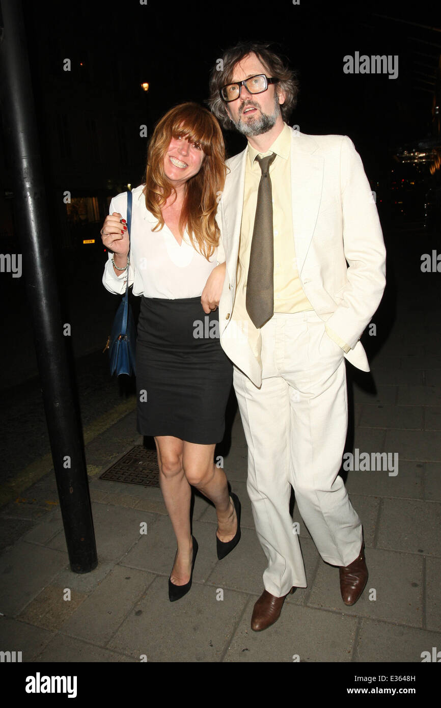 Jarvis Cocker outside Claridge's with Kim Sion Featuring: Jarvis Cocker ...