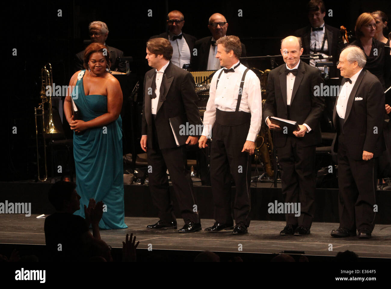 Opening night curtain call for The Cradle Will Rock held at New York ...