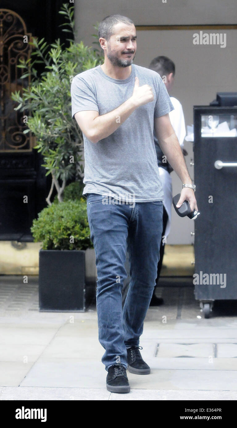 Radio 1 DJ Zane Lowe leaves Scott's in Mayfair after having lunch ...