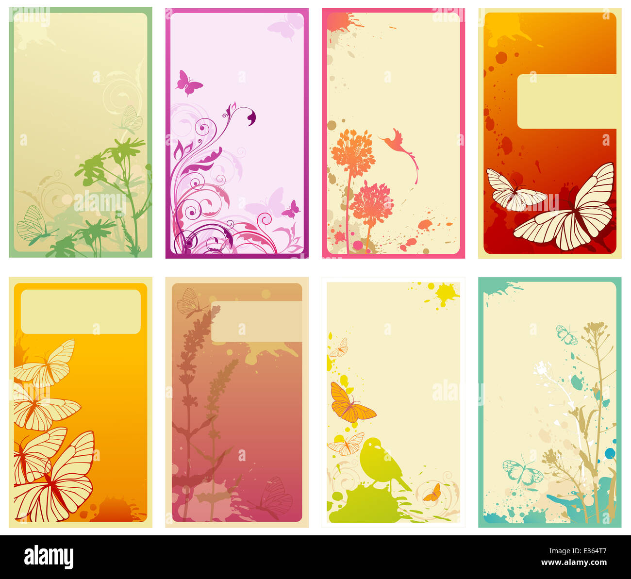 set of vertical business cards Stock Photo - Alamy