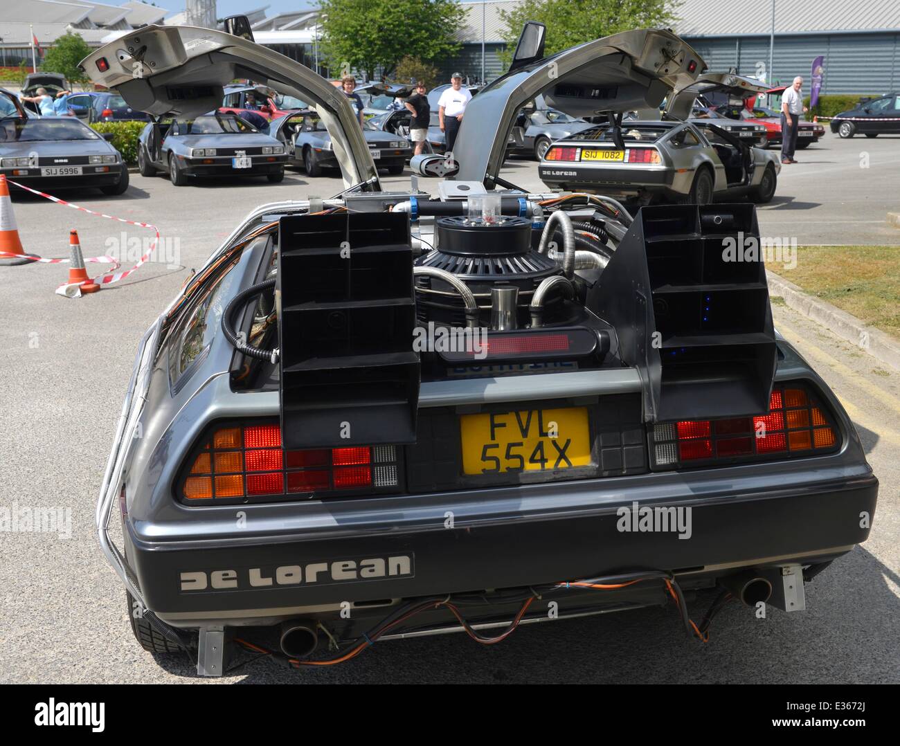 DeLorean cars owners rally, DeLorean classic car DMC-12, Britain. UK ...